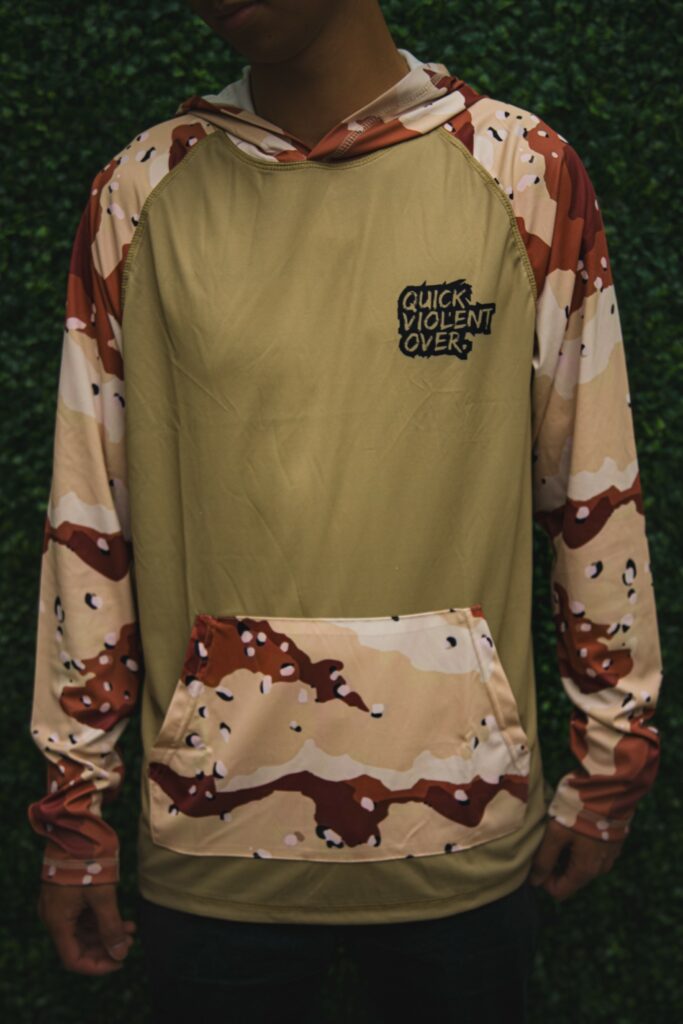 QVO "Choco Chip Camo" UPF Hoodie - QVO Tactical, LLC